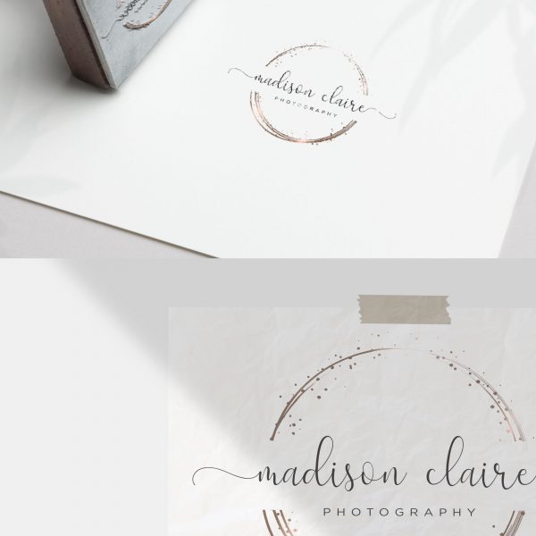 Rose Gold Circle Frame with Dots Logo - Scotch and Salt