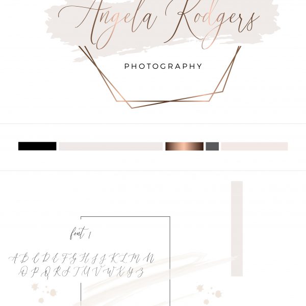 Hexagon Watercolor Logo Design Premade Kit - Scotch and Salt