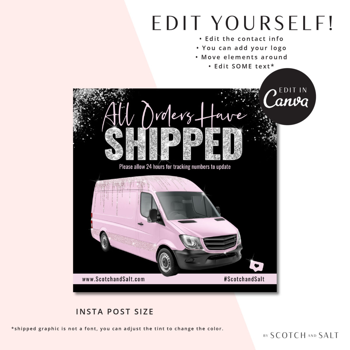 Instagram Shipping Flyer Post for Social Media - Scotch and Salt