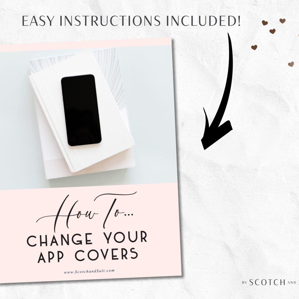 iPhone App Icons Black and Silver Glitter - Scotch and Salt